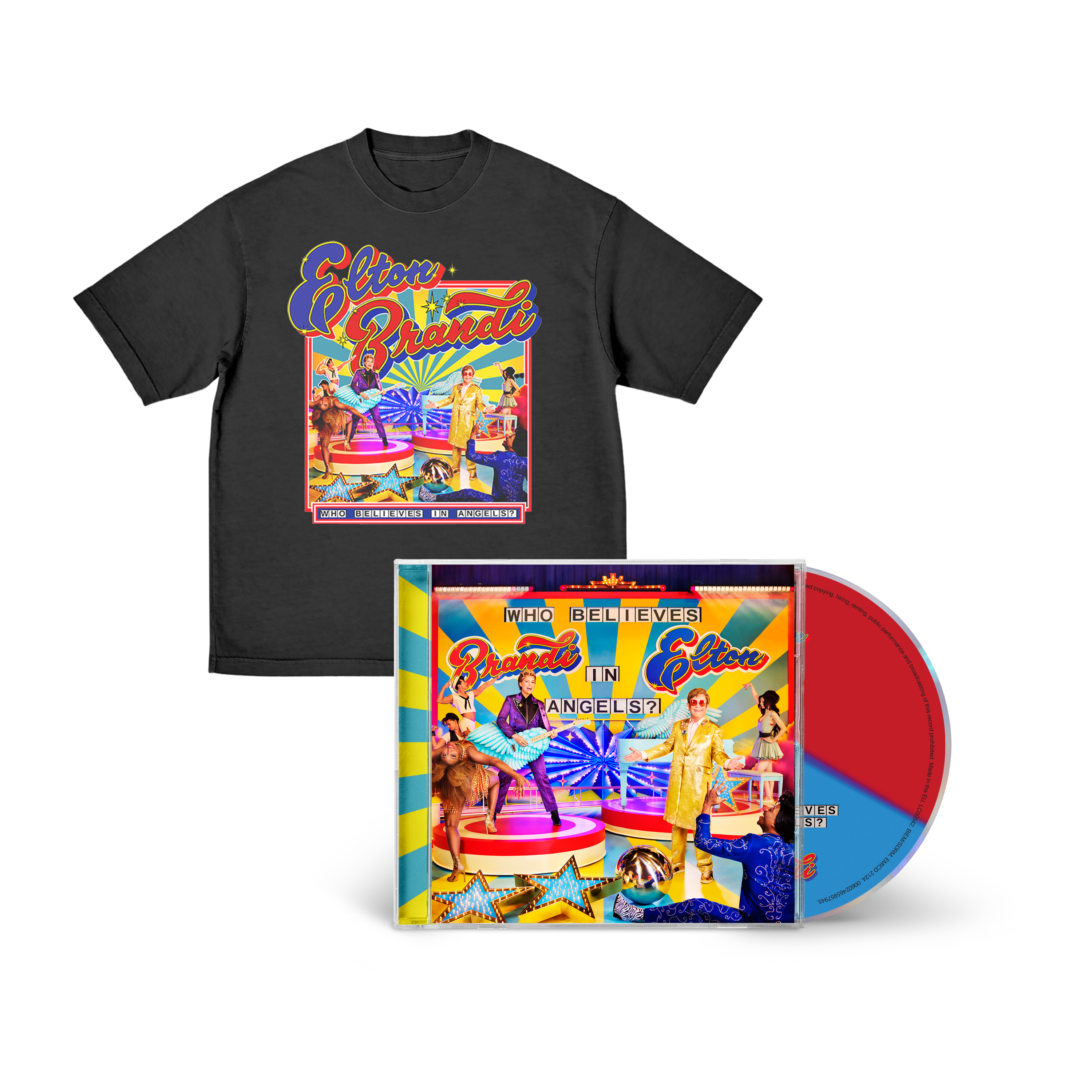Album Cover Black T-shirt + Standard CD Bundle – Brandi Carlile UK